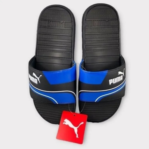 Puma | Shoes | Newpumacool Cat Tech Slides Mens Slip On Sandals Black ...